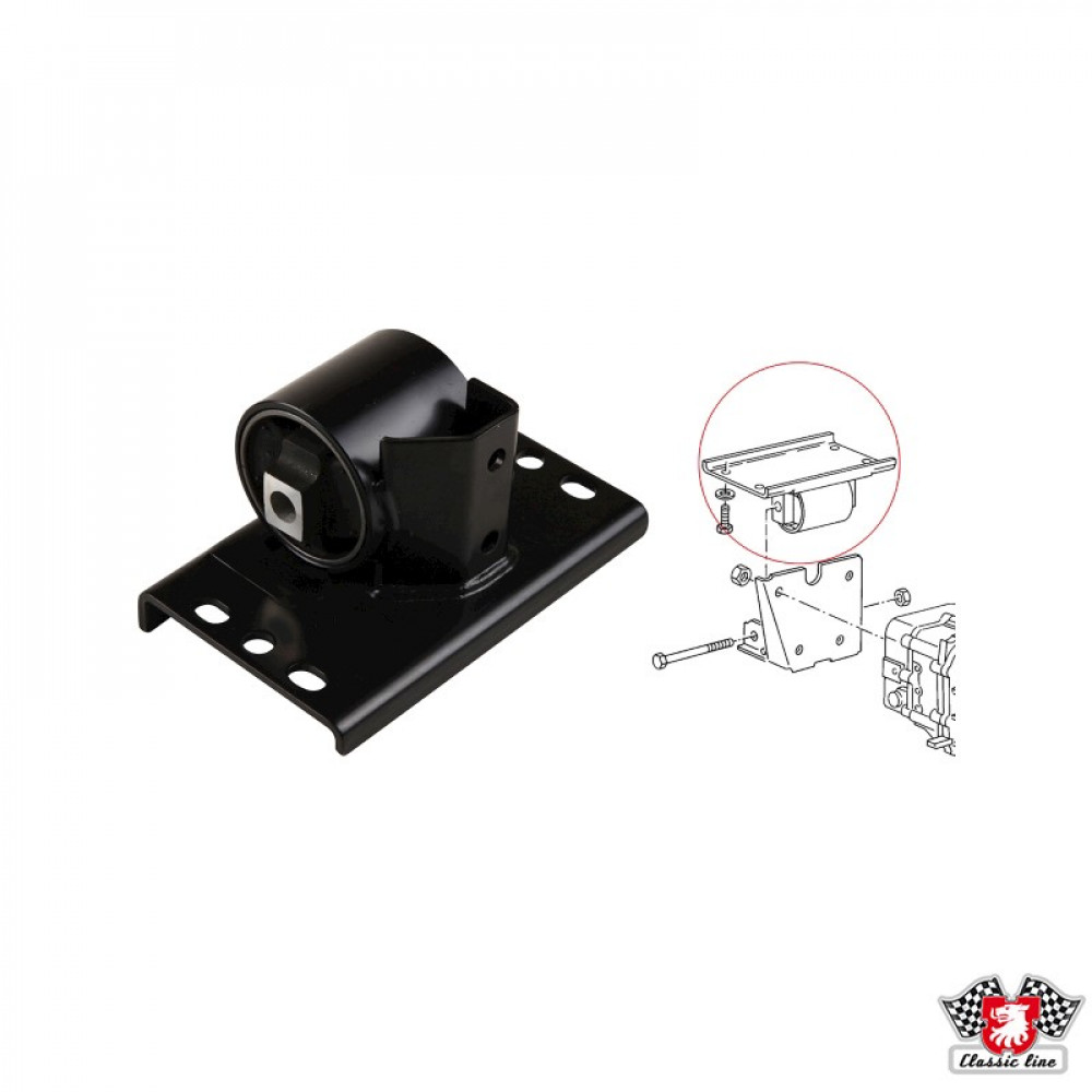 Rubber mount, gearbox,