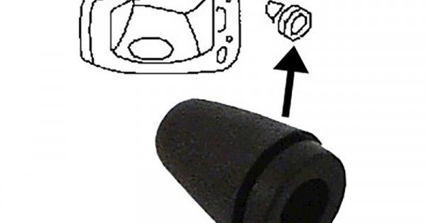 Rubber stop for fuel filler door and glove box
